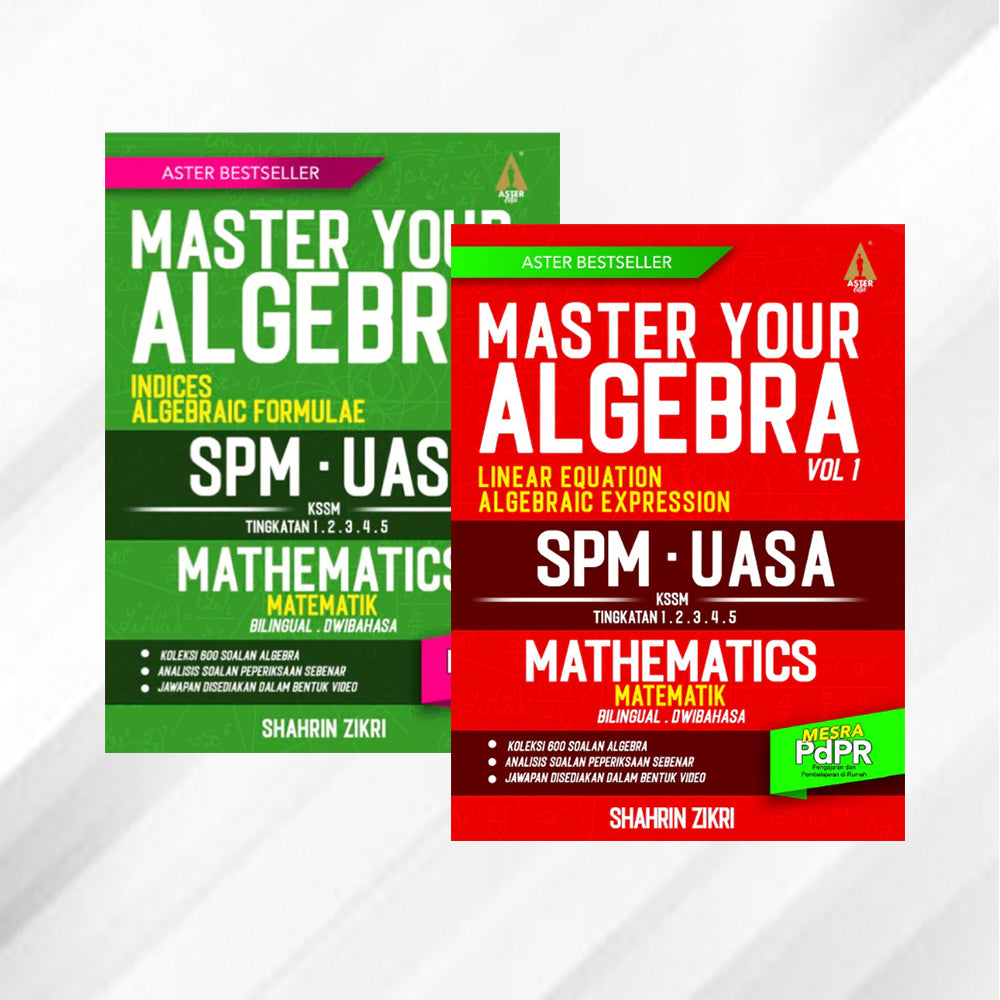 Tingkatan 1 - Master Your Algebra Vol 1 & 2 – SuperMath